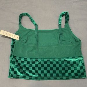 Colsie | Tops | Colsie Bra Top Velvet And Mesh Green Xl Adjustable ...